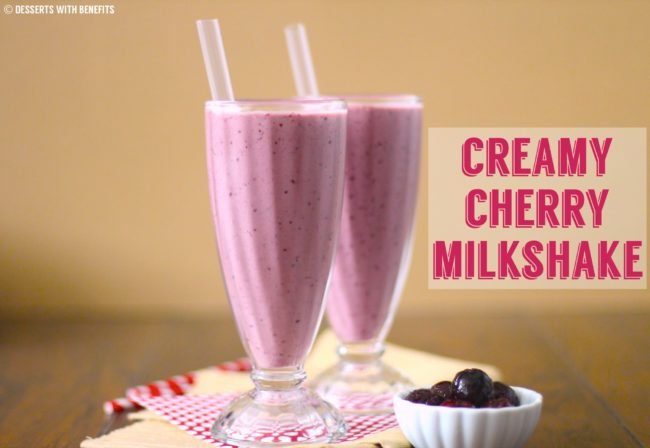 Healthy Cherry Milkshake (Low Fat, High Protein) - MasterOfCooking