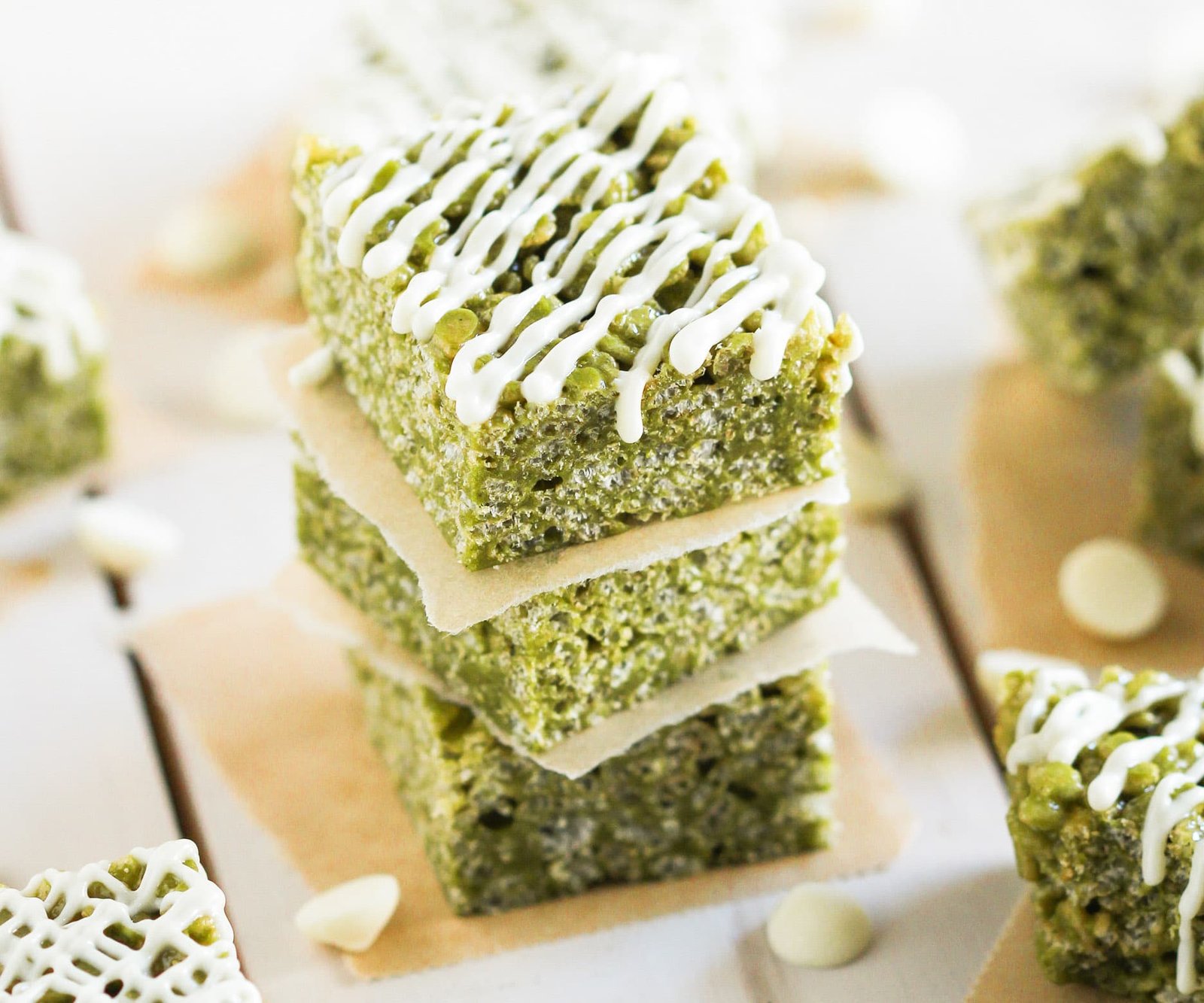 Healthy Matcha Green Tea Krispy Treats Recipe - MasterOfCooking