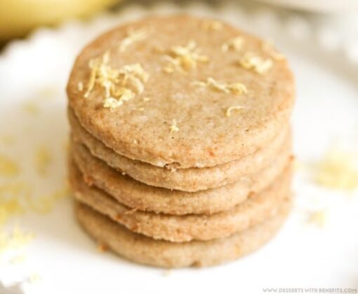 Healthy Lemon Shortbread Cookies recipe (sugar free, gluten free, vegan ...